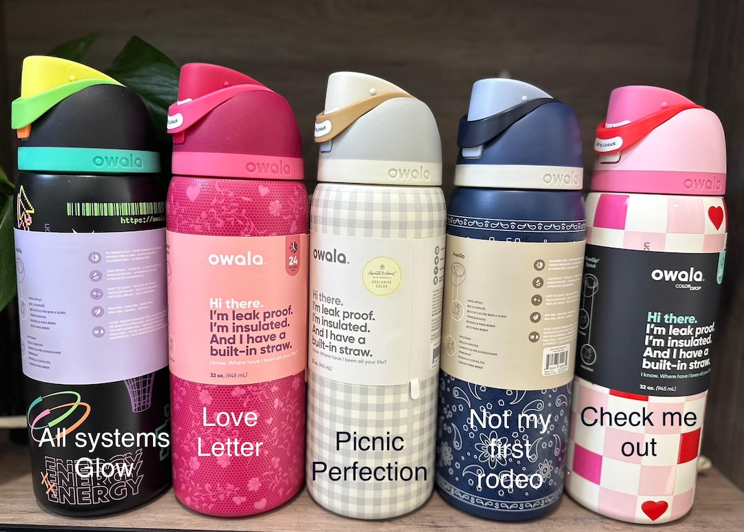 32oz Owala Freesip Water Bottles - Hard to Find and Custom Built Owalas ...
