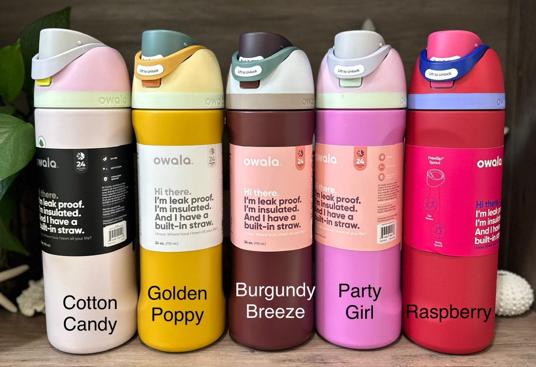 24oz Owala Freesip Water Bottles - Hard to Find and Custom Built Owalas ...