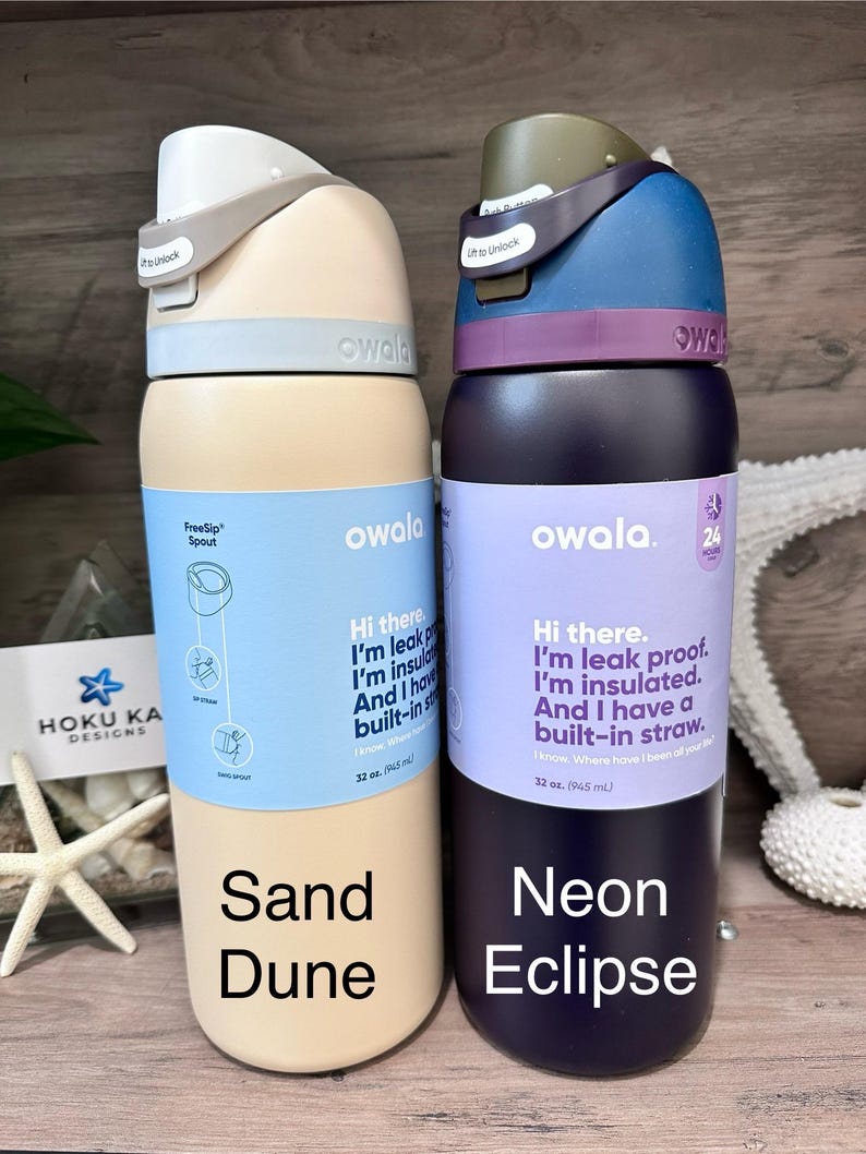 32oz Owala Freesip Water Bottles - Hard to Find and Custom Built Owalas ...