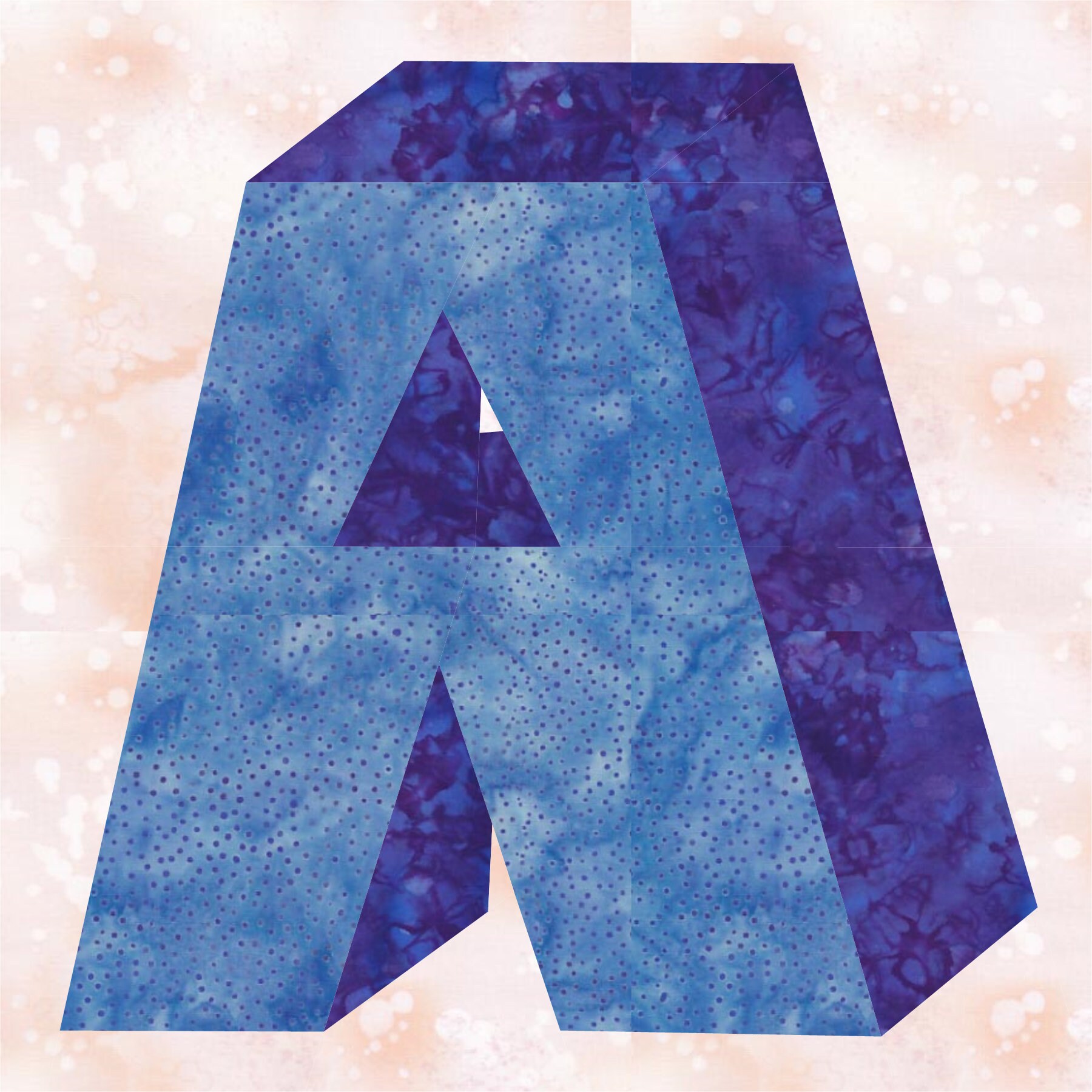 12 inch Alphabet Dimensional Block Letters Foundation Paper Pieced ...