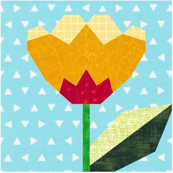 Paper Pieced Flower - Etsy