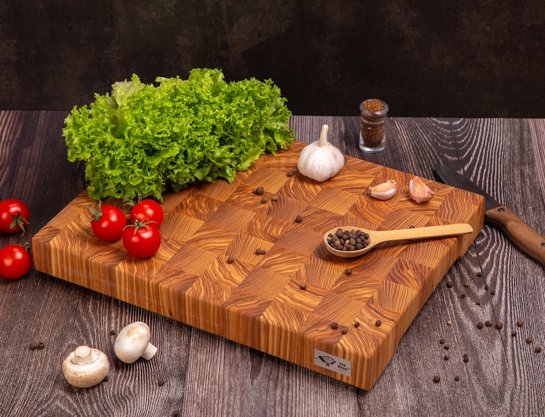 Meat Serving Butcher Block, Oak End Grain Cutting Board, Handcrafted ...