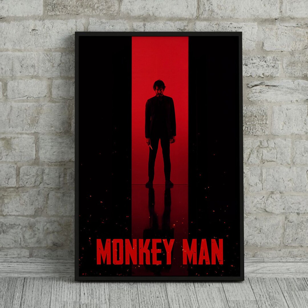 Monkey Man Movie Poster, Cover Poster, Canvas Print, Movie Art, Wall ...