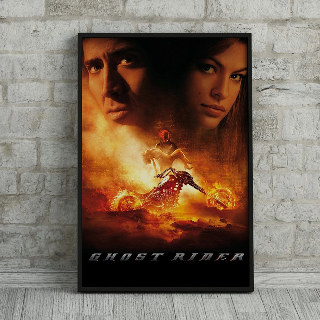 Ghost Rider Movie Poster, Cover Poster, Canvas Print, Movie Art, Wall ...