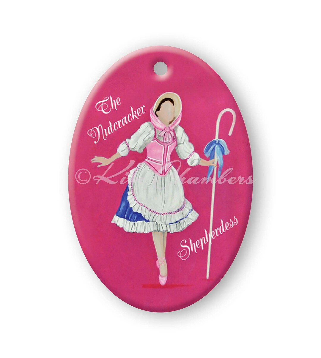 Shepherdess I Oval Porcelain Ceramic Christmas Ornament nutcracker ...