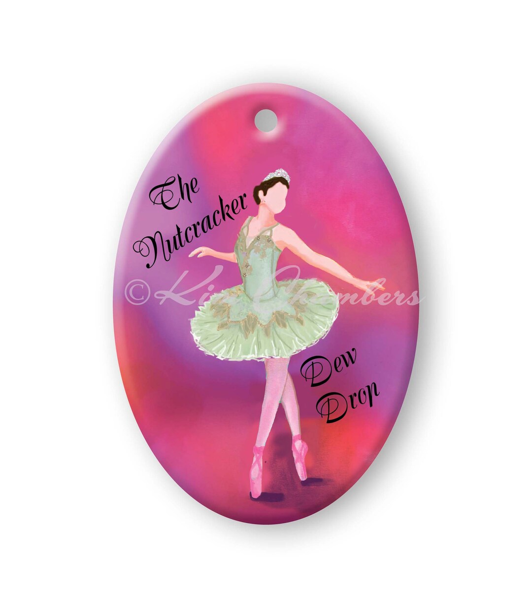Dew Drop I Mint Oval Porcelain Ceramic Christmas Ornament tchaikovsky's ...