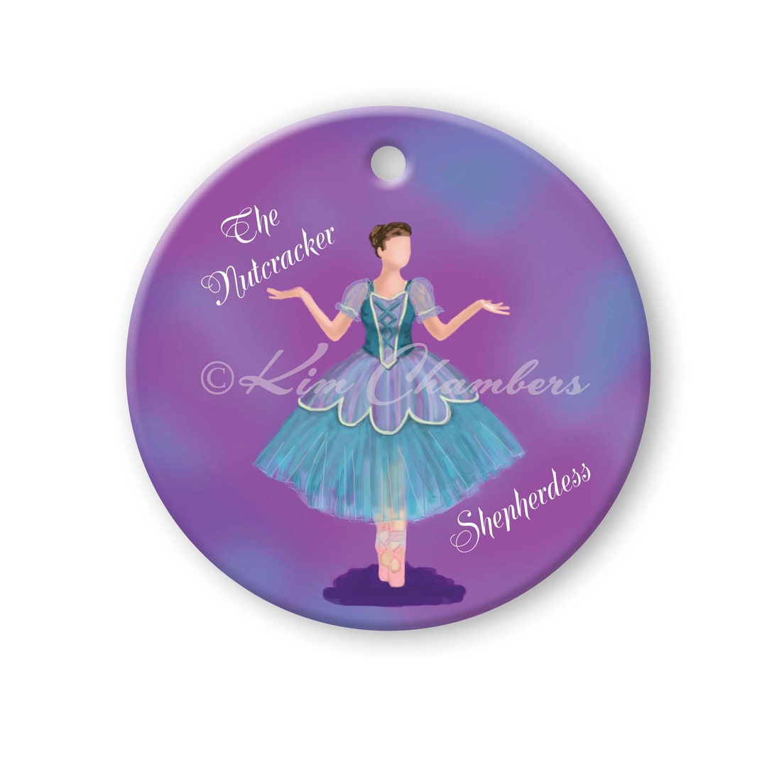 Shepherdess III Round Porcelain Christmas Ornament Nutcracker Ballet ...