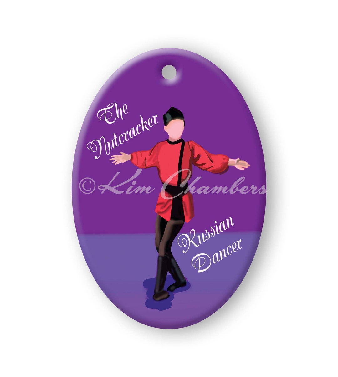 Russian Dancer V Oval or Round Porcelain Ceramic Christmas Ornament ...