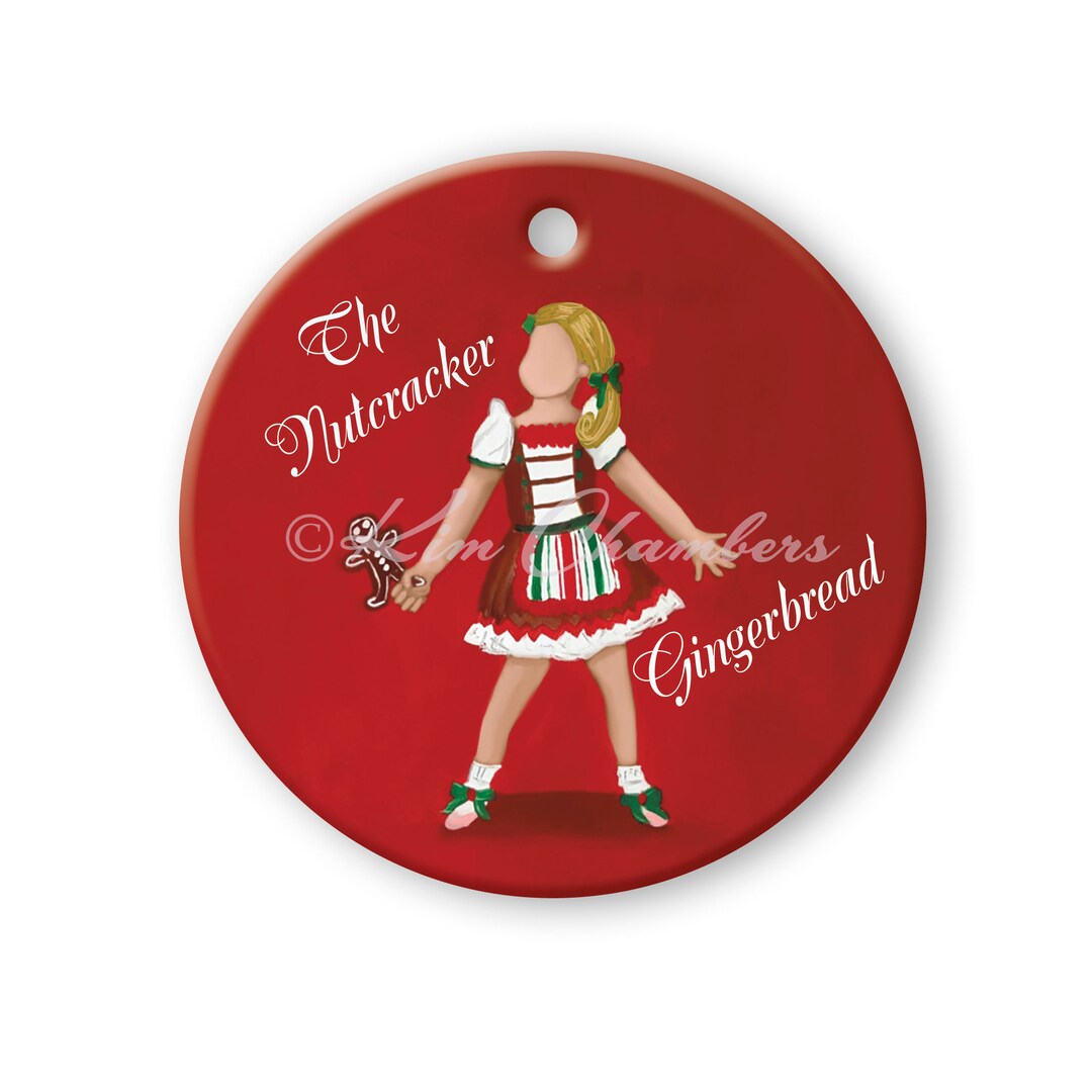 Gingerbread II Round Porcelain Christmas Ornament Nutcracker Ballet ...