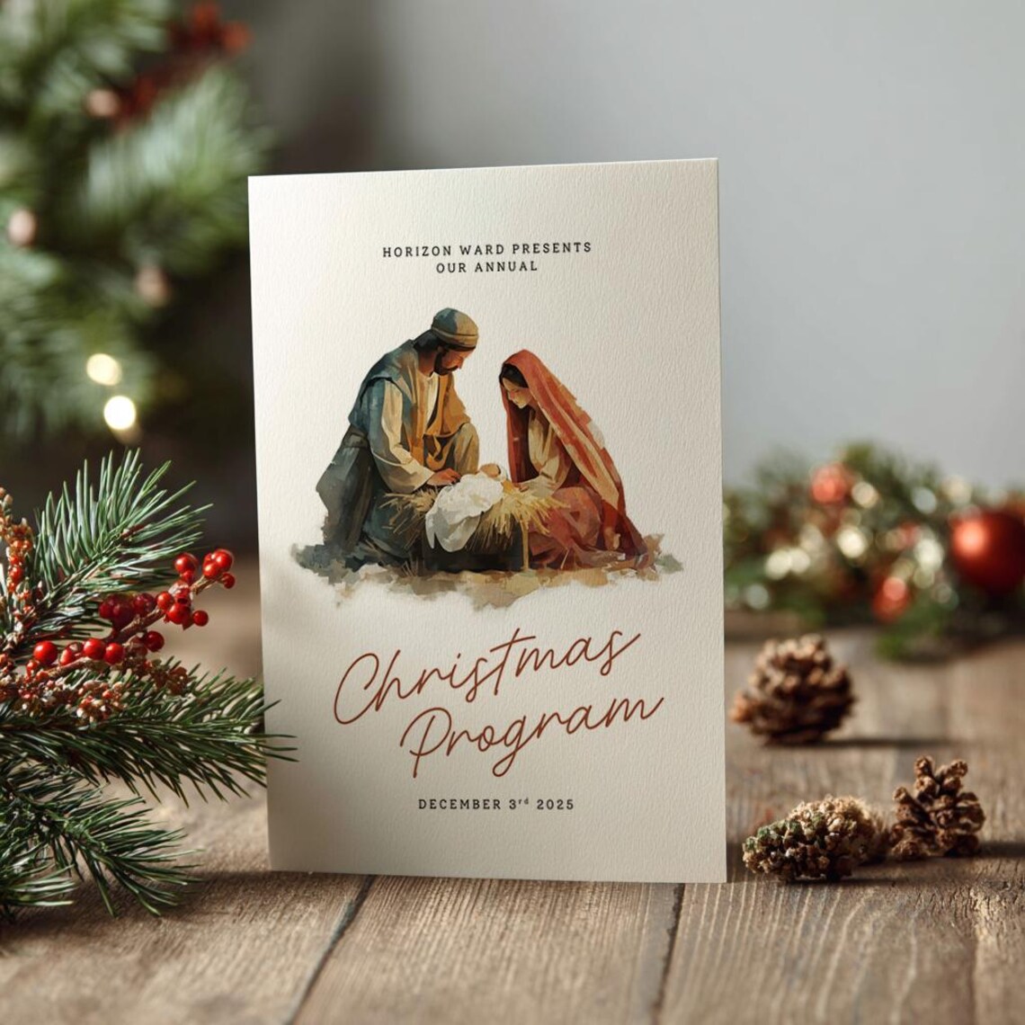 LDS Christmas Sacrament Meeting Program | Church Holiday Program ...