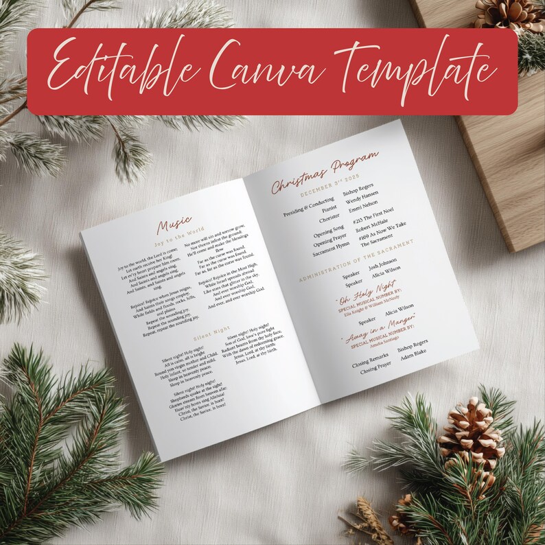 LDS Christmas Sacrament Meeting Program | Church Holiday Program ...