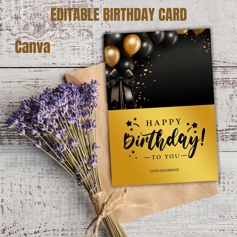 Editable Birthday Card Personalized Greeting Card for Special Occasions ...
