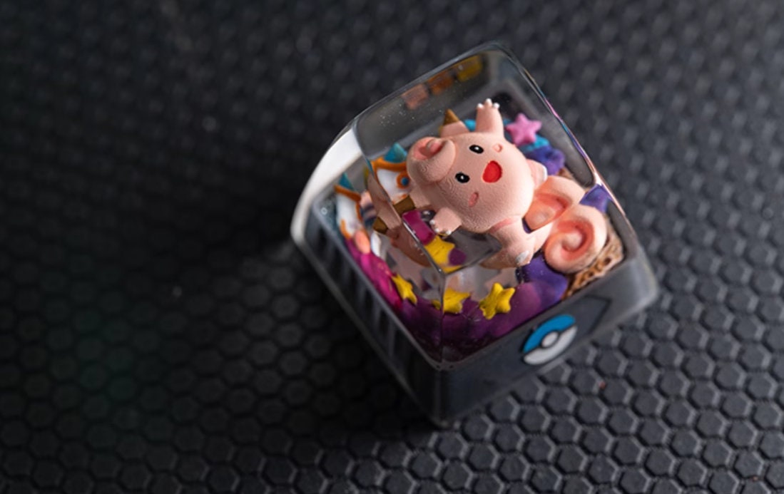 Pokemon Artisan Keycap Mimikyu Bulbasaur Clefairy Eevee Mewtwo Gastly ...