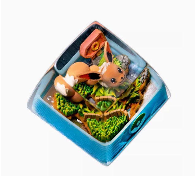 Pokemon Artisan Keycap Mimikyu Bulbasaur Clefairy Eevee Mewtwo Gastly ...