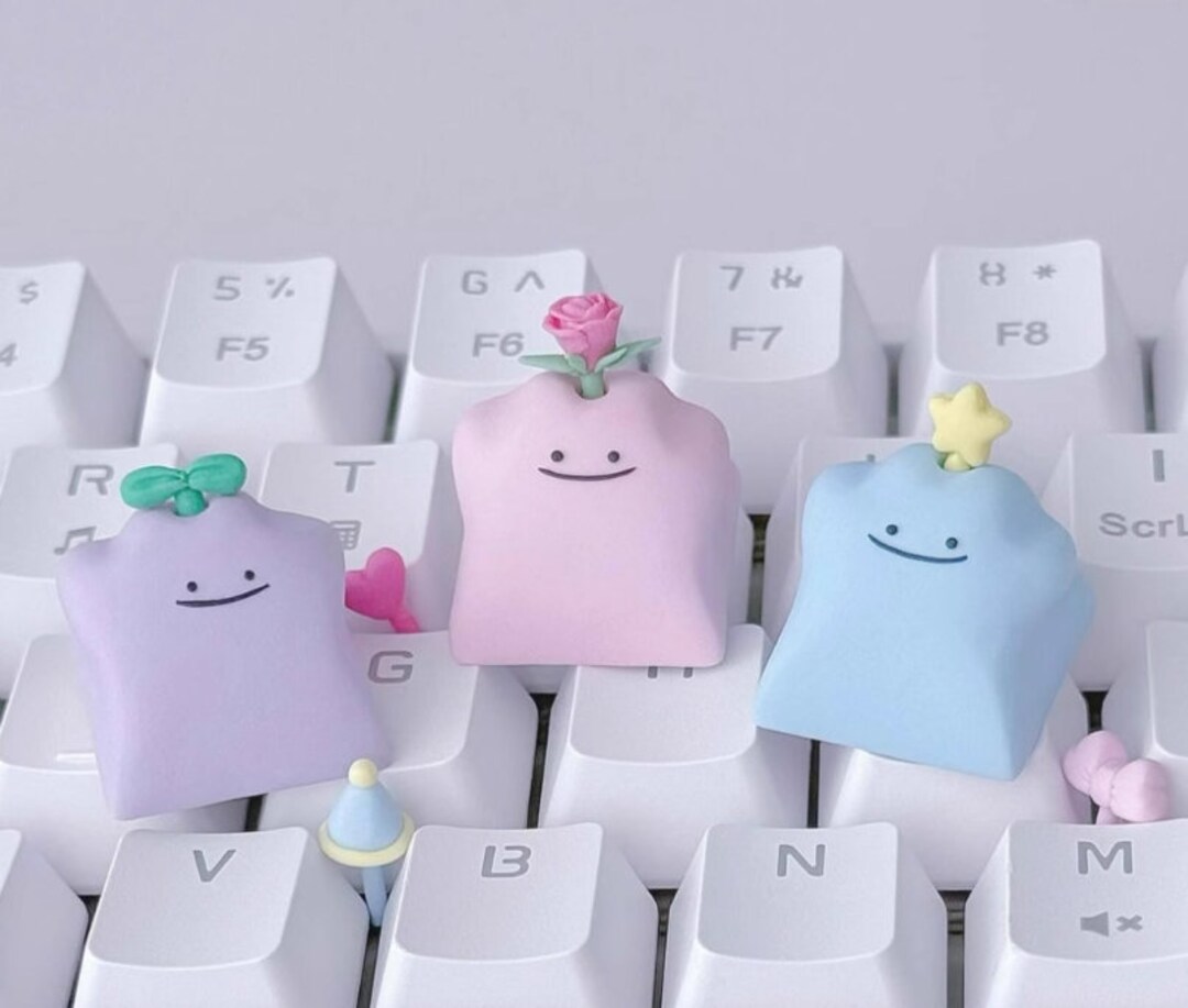 Pokemon Ditto Artisan Keycap Cute Keycaps Cherry MX Mechanical Gaming ...