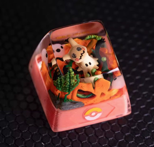 Pokemon Artisan Keycap Mimikyu Bulbasaur Clefairy Eevee Mewtwo Gastly ...