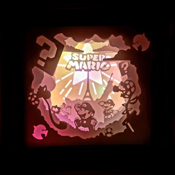 Mario Shadow Box - Etsy