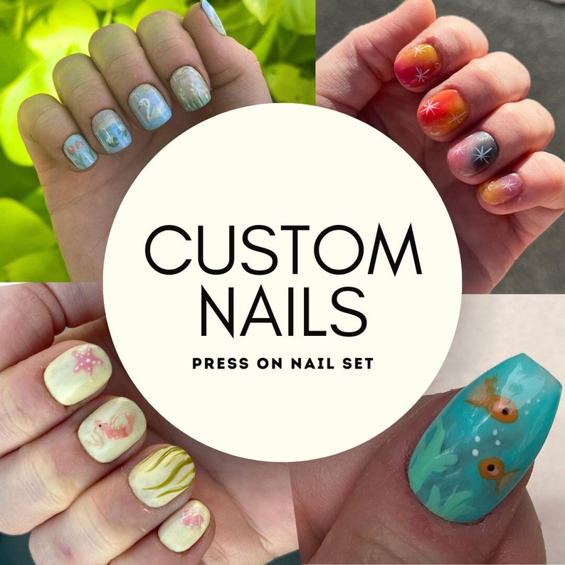 Custom Press on Nails - Etsy