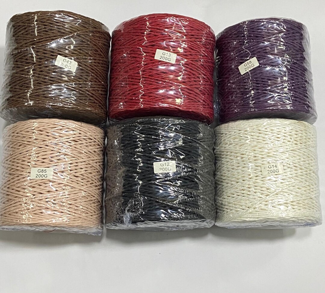 Natural Paper Raffia Yarn: 200g Ball for Crochet Projects - Etsy