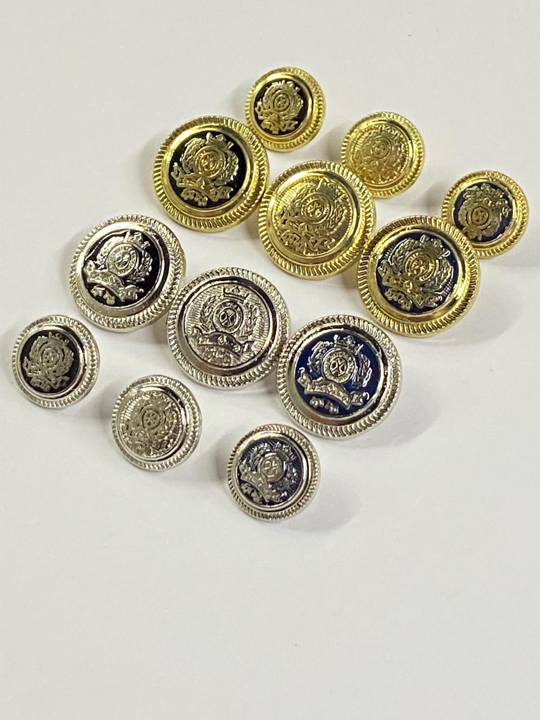 Crest Blazer Button Set: Metal Jacket Buttons - Etsy