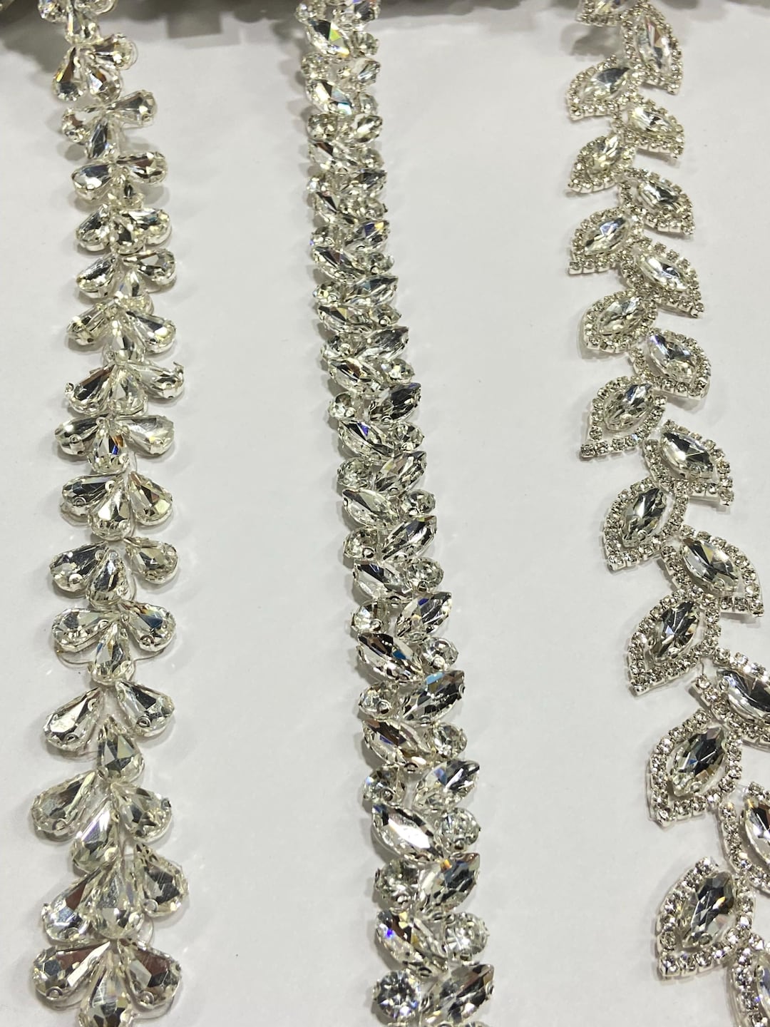 Crystal Rhinestone Applique Trim: Iron-on Bridal Belt Sash (1 Meter) - Etsy