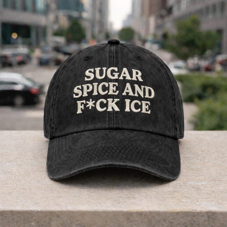 Embroidered Sugar Spice and Fuck ICE Hat, Social Justice Reform ...