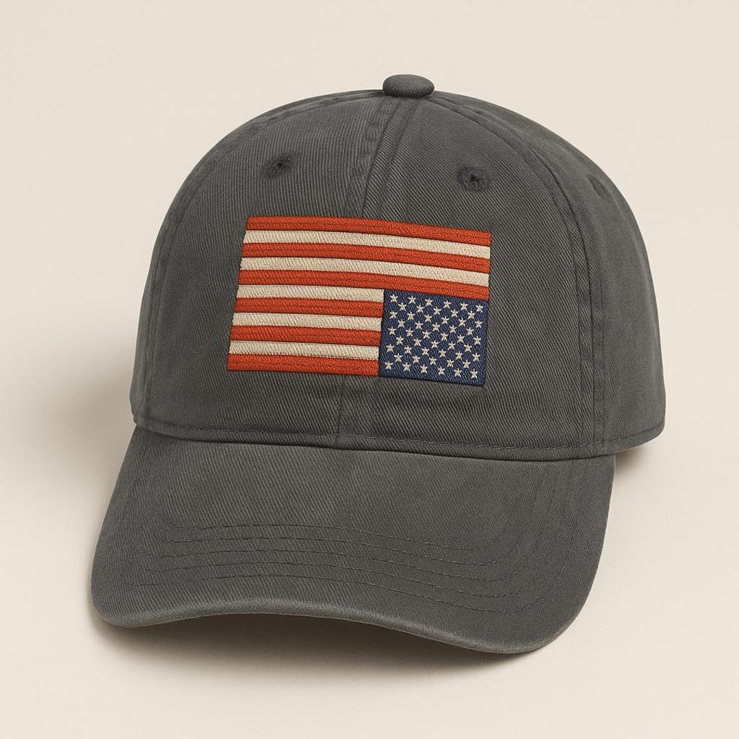 Upside Down Flag Vintage Dad Hat – Embroidered Statement Cap, Washed ...