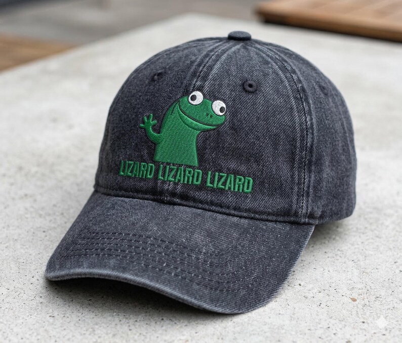 Embroidered Lizard Lizard Lizard Meme Hat, Tiktok Viral Meme Lizard Hat ...