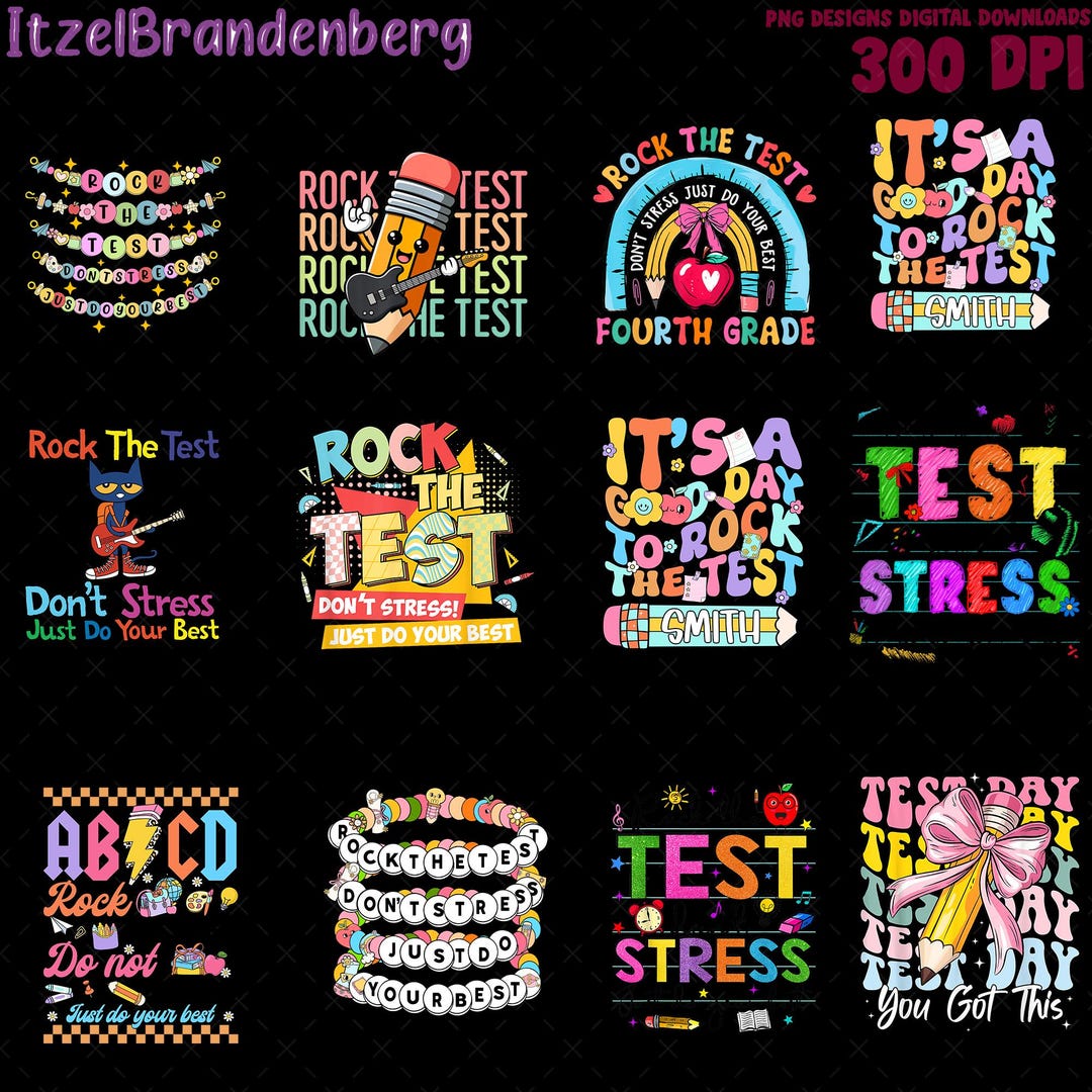 10+ Test Day Png Bundle, Testing Day Sublimation, State Testing Png ...