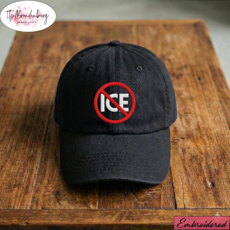 Anti ICE Symbol Embroidered Hat, Abolish ICE Baseball Cap, No ICE ...