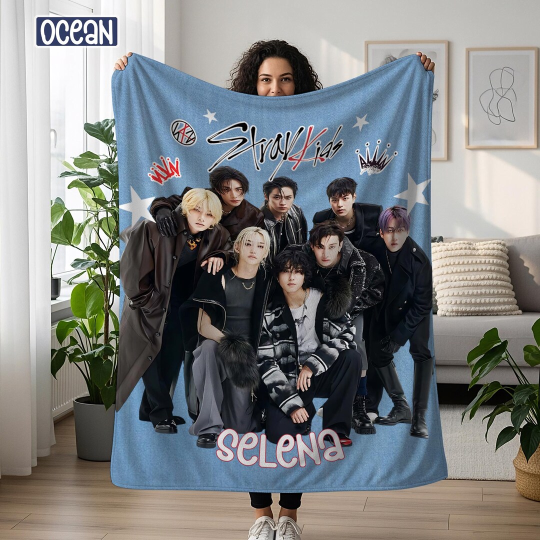 Stray Kids K-pop Blanket, Cozy Fandom Decor Gift for Fans, Bedroom ...