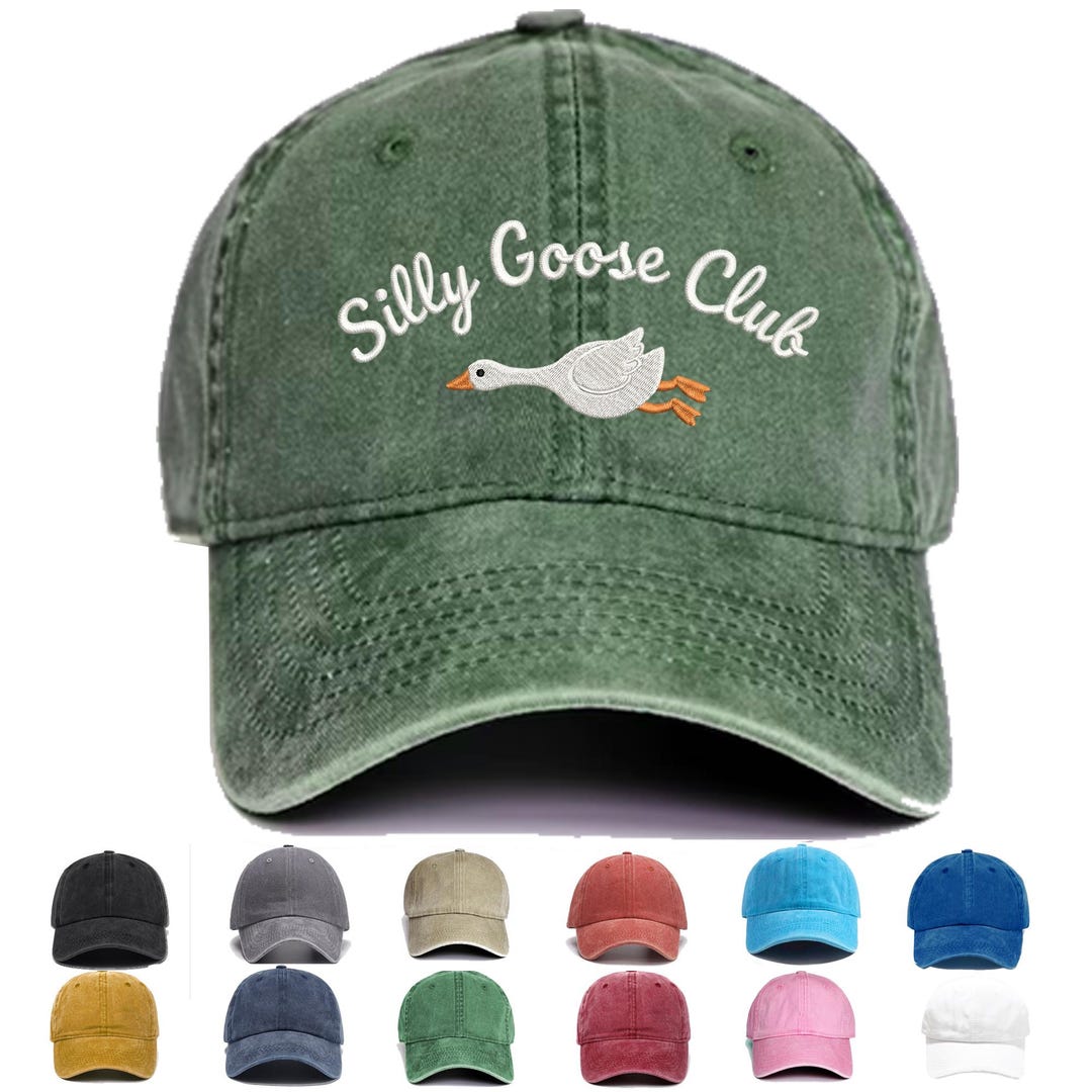 Embroidered Silly Goose Club Hat, Funny Bird Baseball Cap, Cute Animal ...