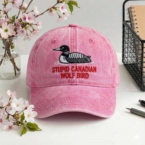 Stupid Canadian Wolf Bird Hat - Etsy