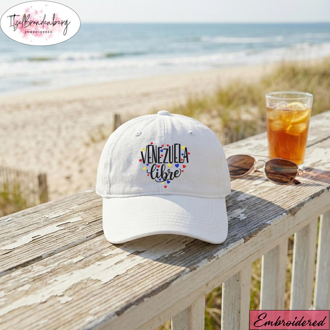 Embroidered Venezuela Libre Heart Hat, Cute Venezuela Freedom Cap, SOS ...