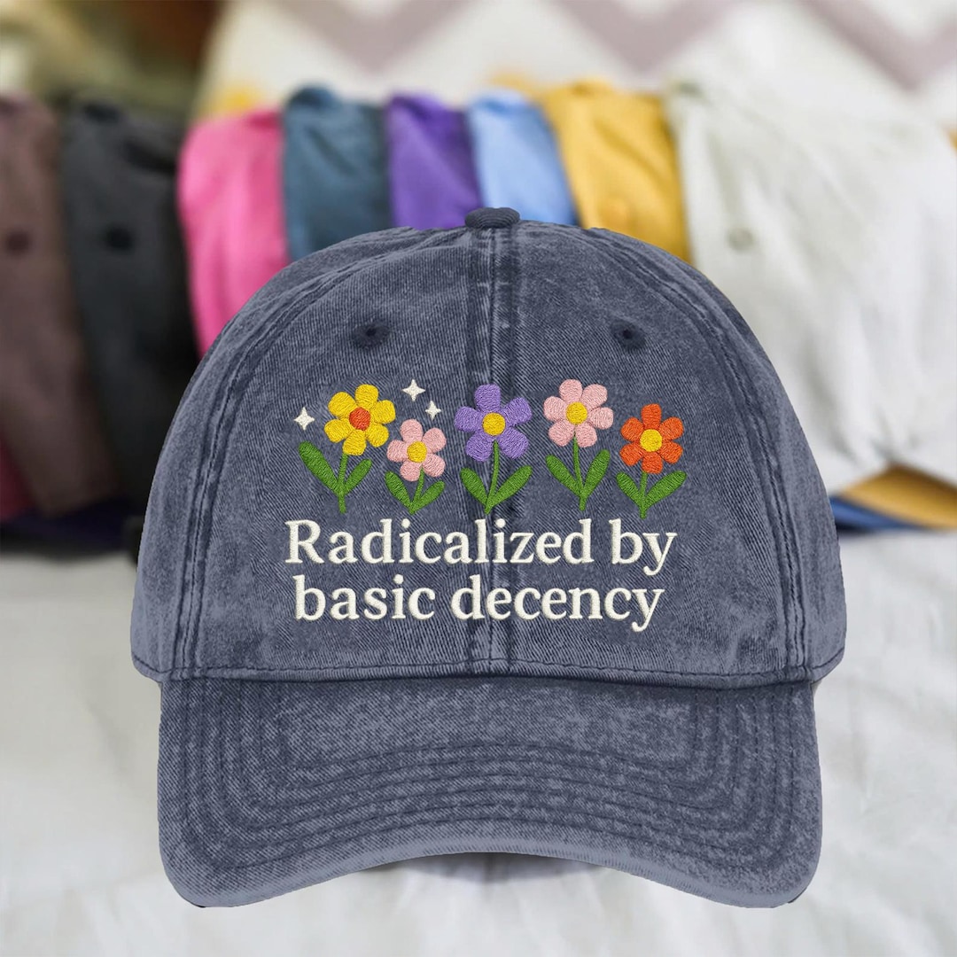 Radicalized by Basic Decency Vintage Cap, Social Justice Activist Hat ...