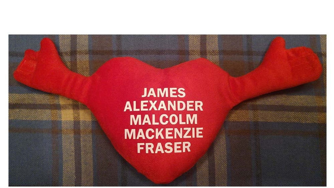 Outlander Plush Heart James Alexander Malcolm Mackenzie Fraser Free ...