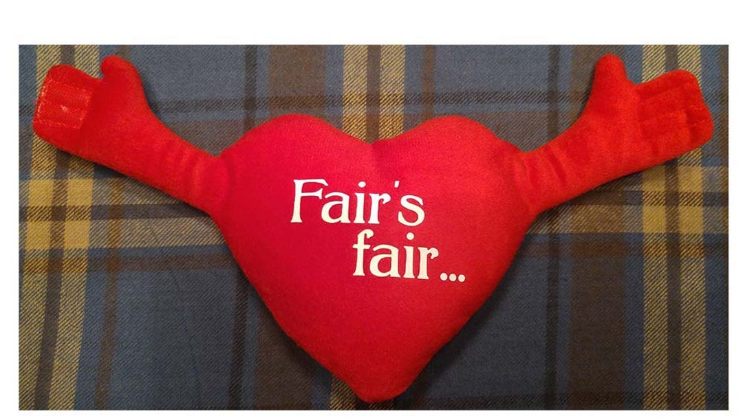 Outlander Plush Heart fair's Fair..... Free Shipping - Etsy