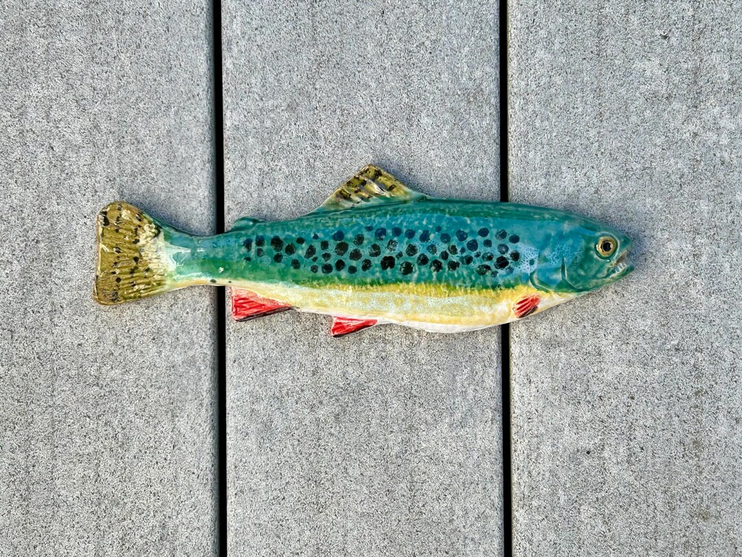 Ceramic Trout Wall Hanging - Etsy