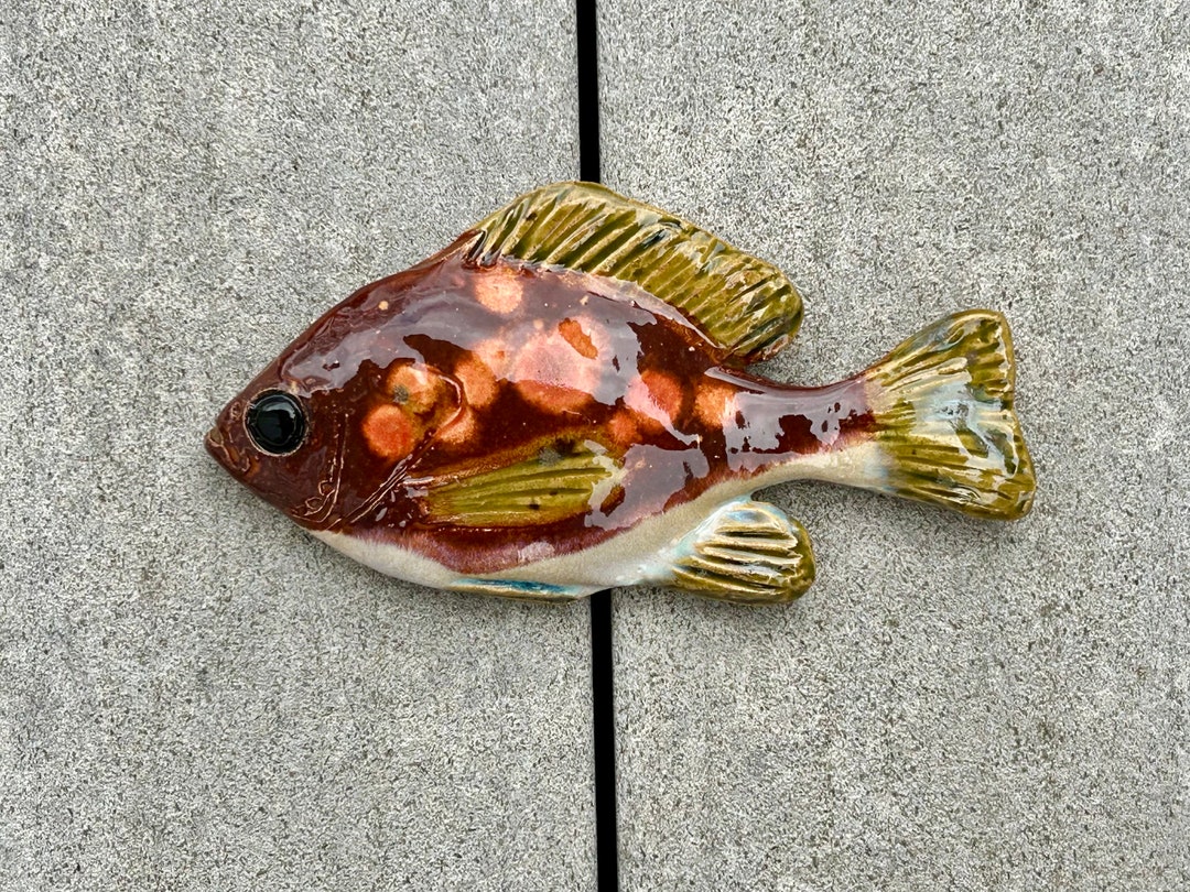 Ceramic Fish Wall Hanging, Sunfish - Etsy