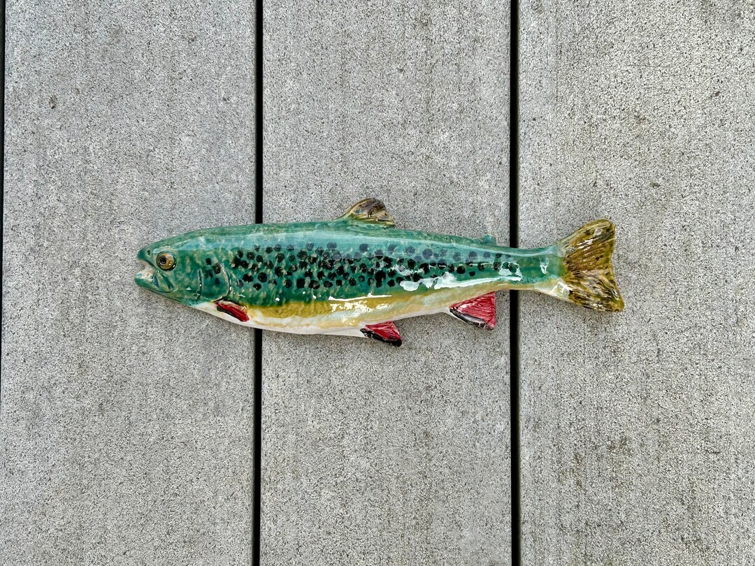Ceramic Trout Wall Hanging - Etsy