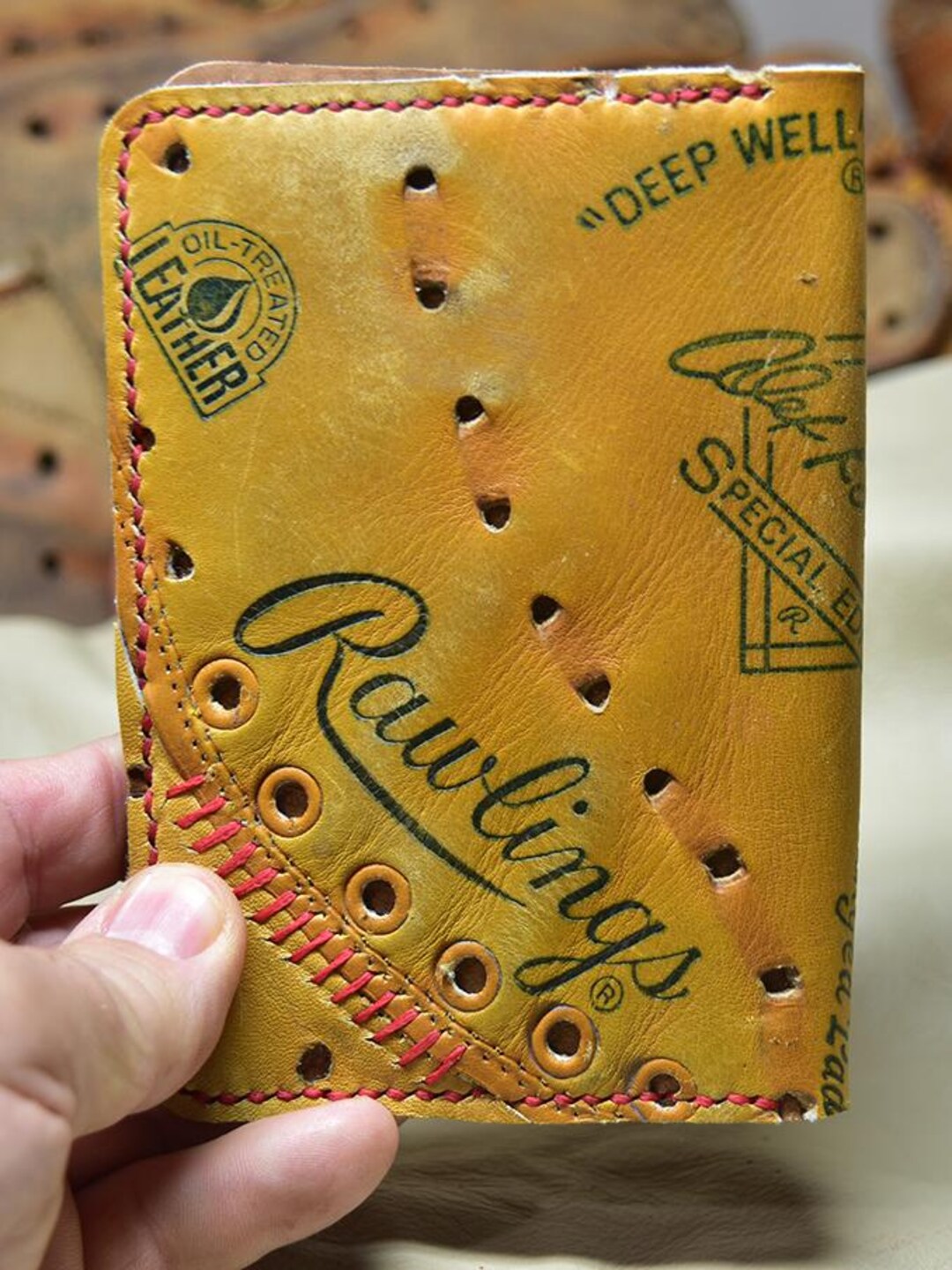 Vintage Rawlings Alex Rodriguez Baseball Glove Bi-fold Notebook, Credit ...
