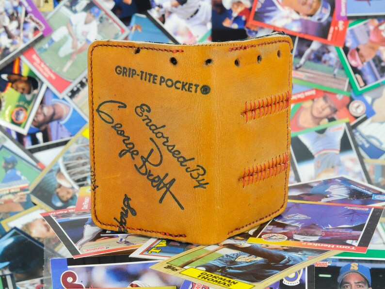 Vintage Wilson George Brett Baseball Glove Bi-fold Wallet - Etsy