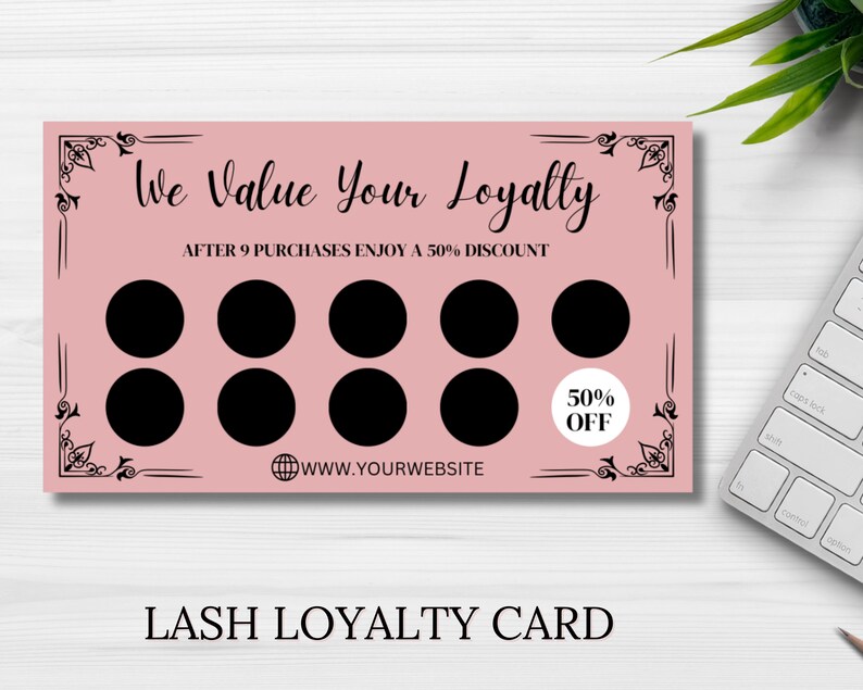 Lash Loyalty Card/editable - Etsy