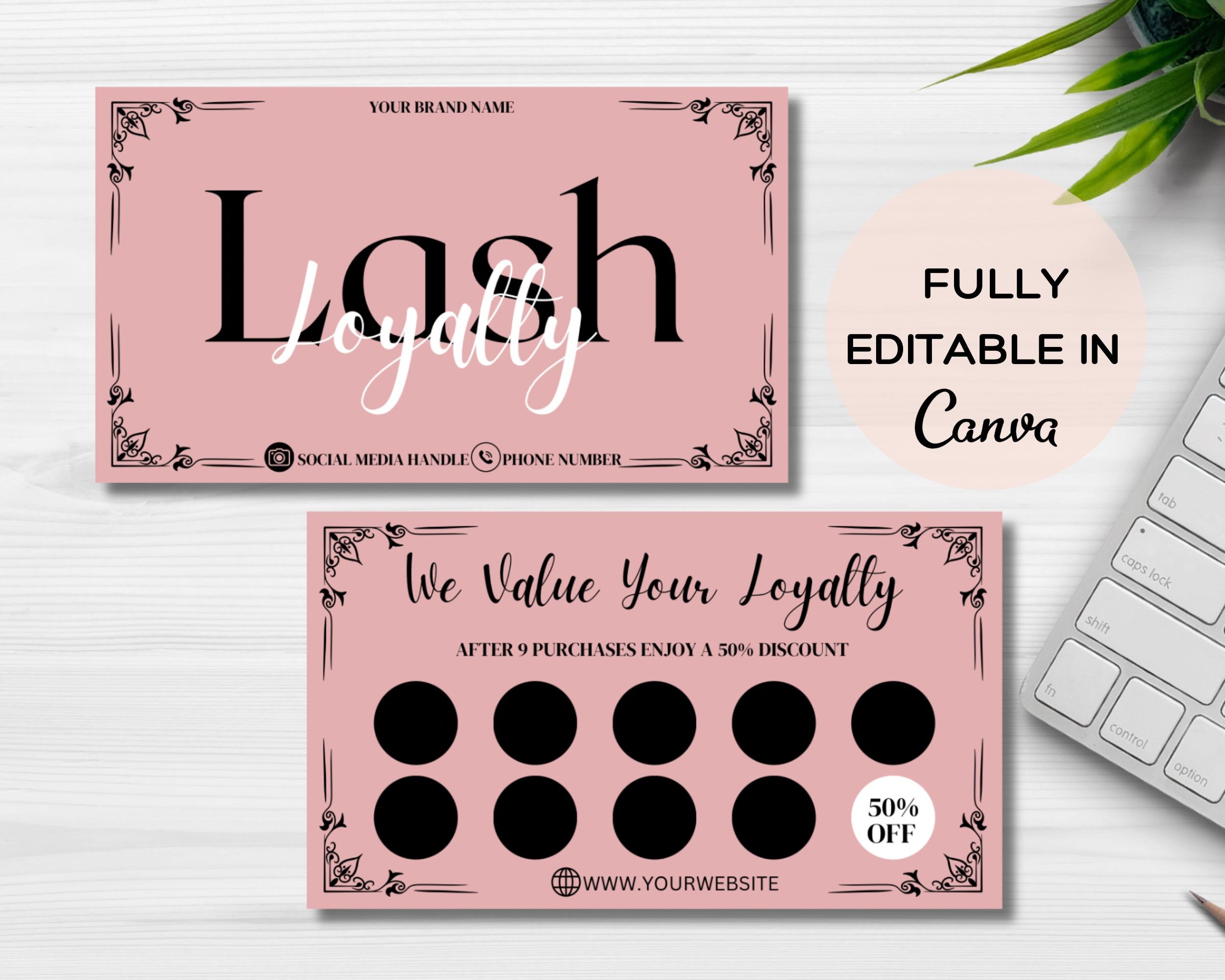 Lash Loyalty Card/editable - Etsy