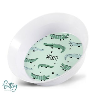 Alligator Plate for Kids Child's Personalized Plastic Tableware Dinner ...