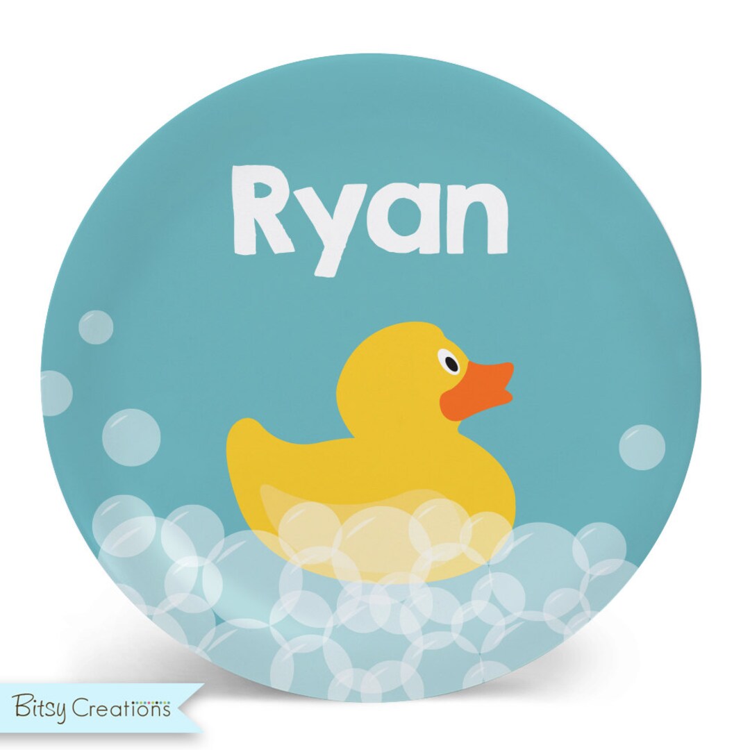 Rubber Ducky Plate - Child's Plate - Rubber Duck Melamine Bowl or Plate ...
