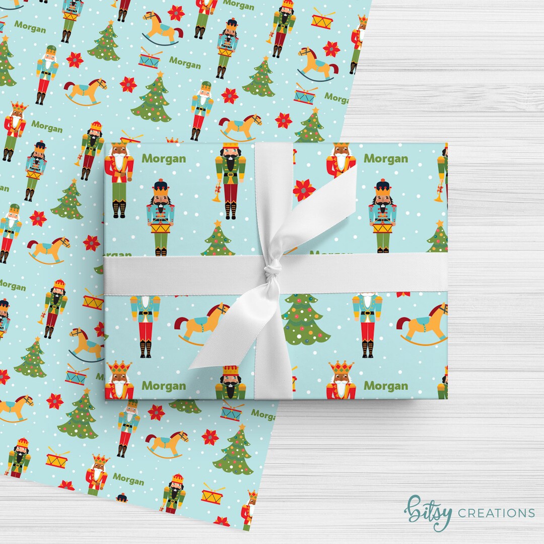 Christmas Nutcrackers Personalized Wrapping Paper - Custom Made Gift ...
