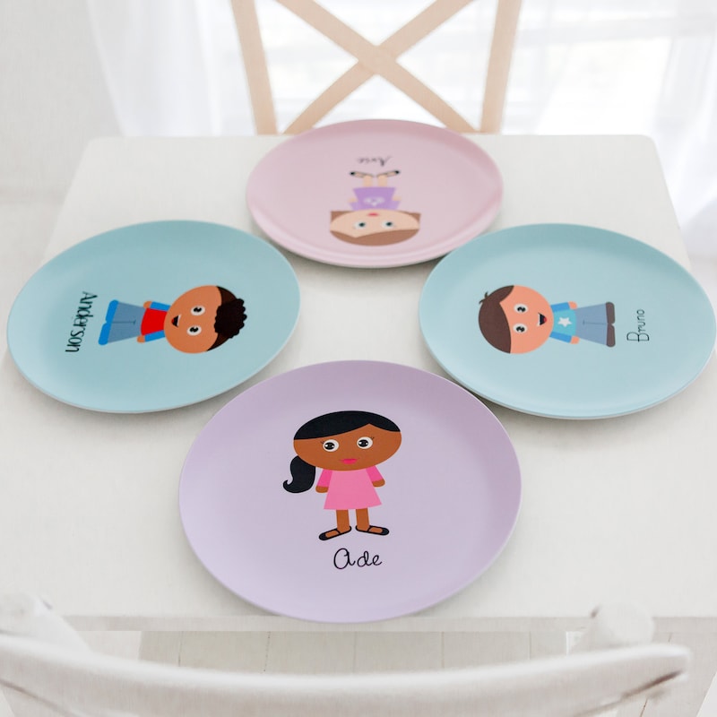 Girls Plate and Bowl - Etsy