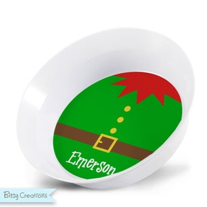 Christmas Plate - Elf Belly Plate or Bowl - Child's Plate - Child's ...