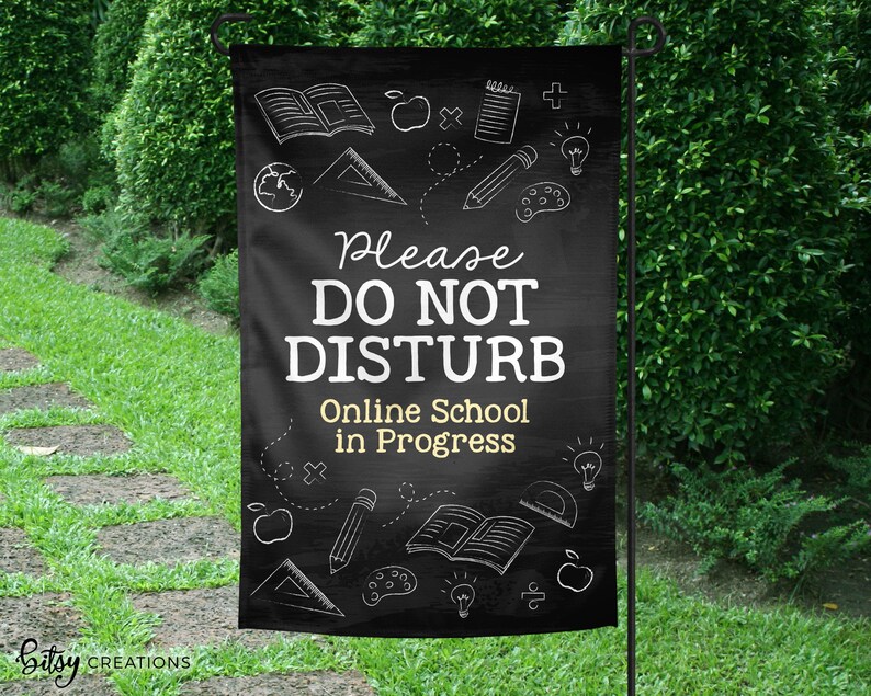 Do Not Disturb Sign Online Learning Garden Flag Chalkboard - Etsy